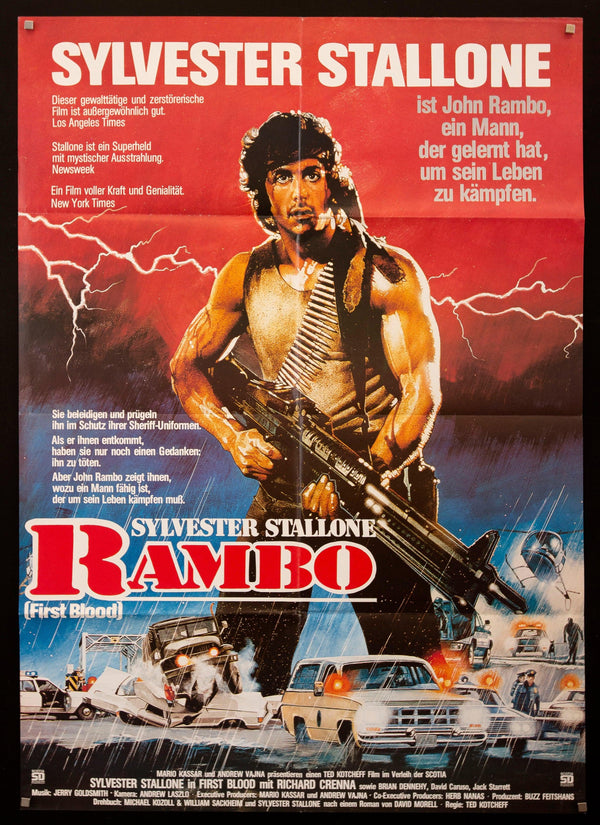 First Blood Movie Poster 1983 German A0 (33x46)