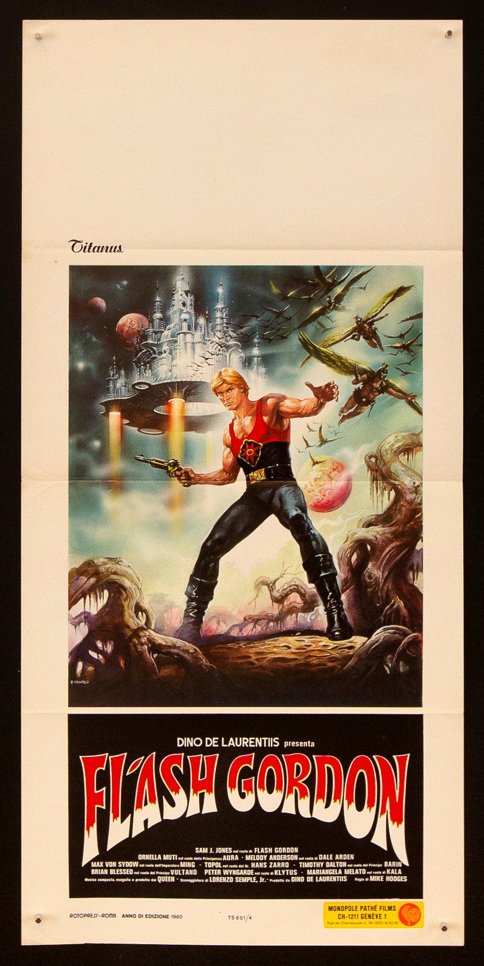 Flash Gordon Movie Poster 1980 Italian Locandina (13x28)