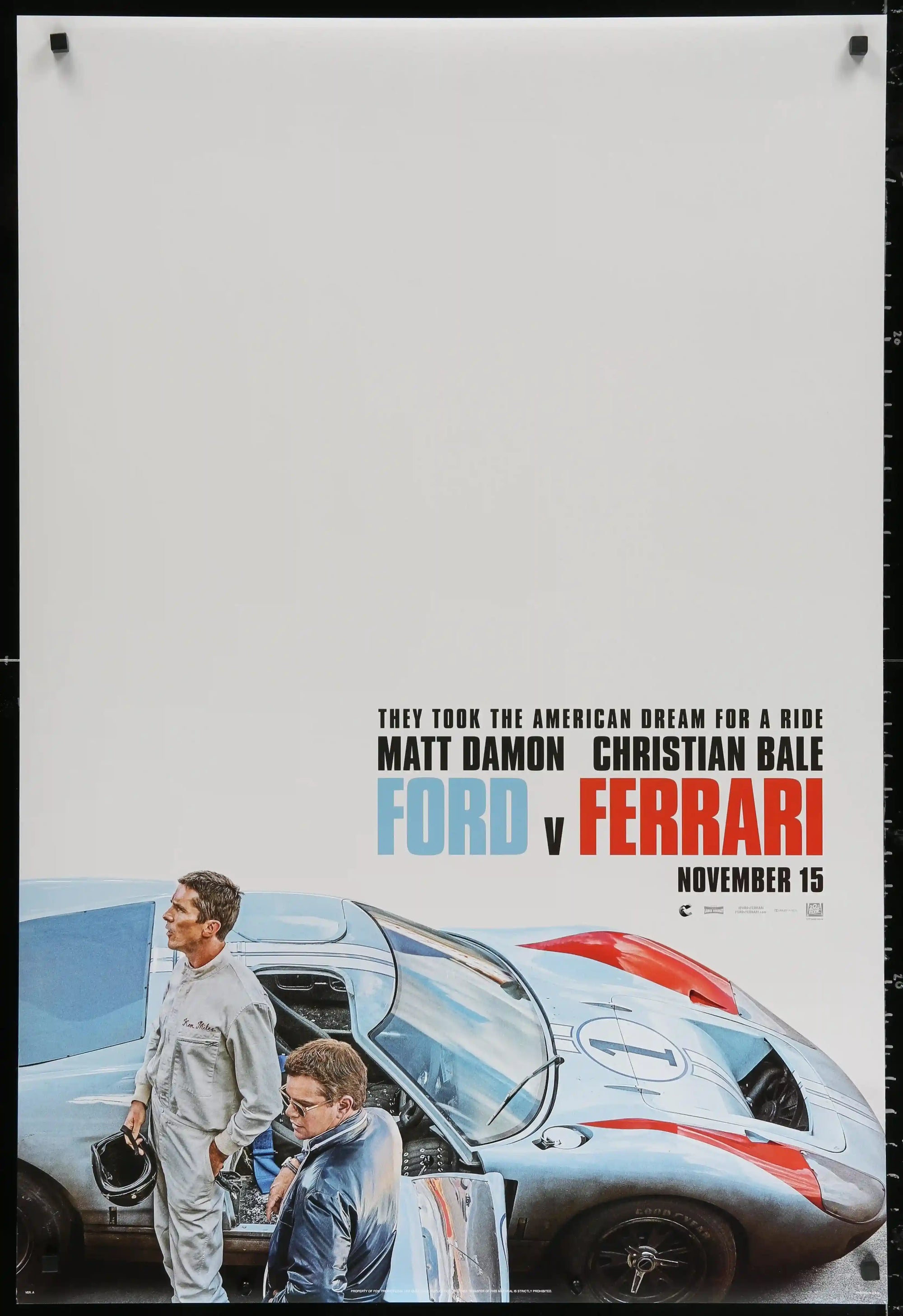 Ford V Ferrari Movie Poster 2019 1 Sheet (27x41)