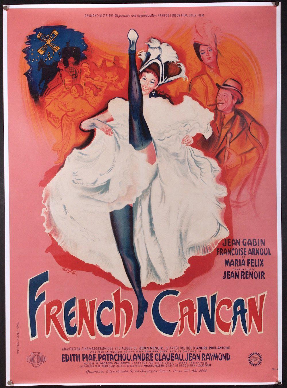 French Cancan Movie Poster 1955 French 1 panel (47x63)