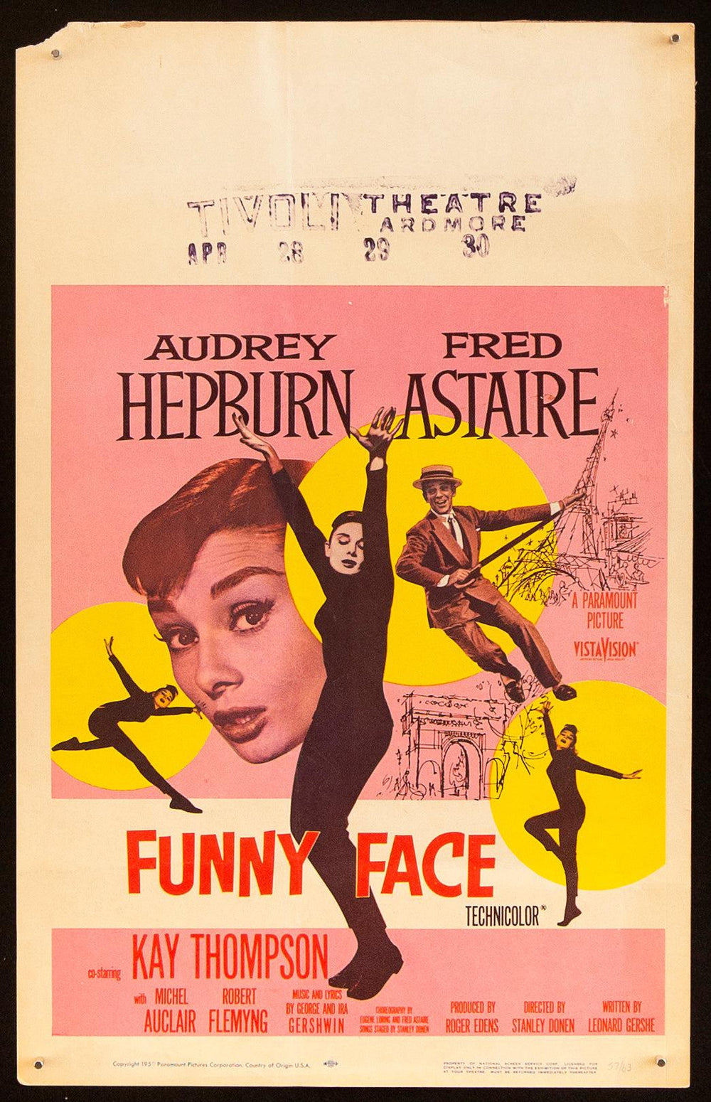 Funny Face Movie Poster 1957 Window Card (14x22)