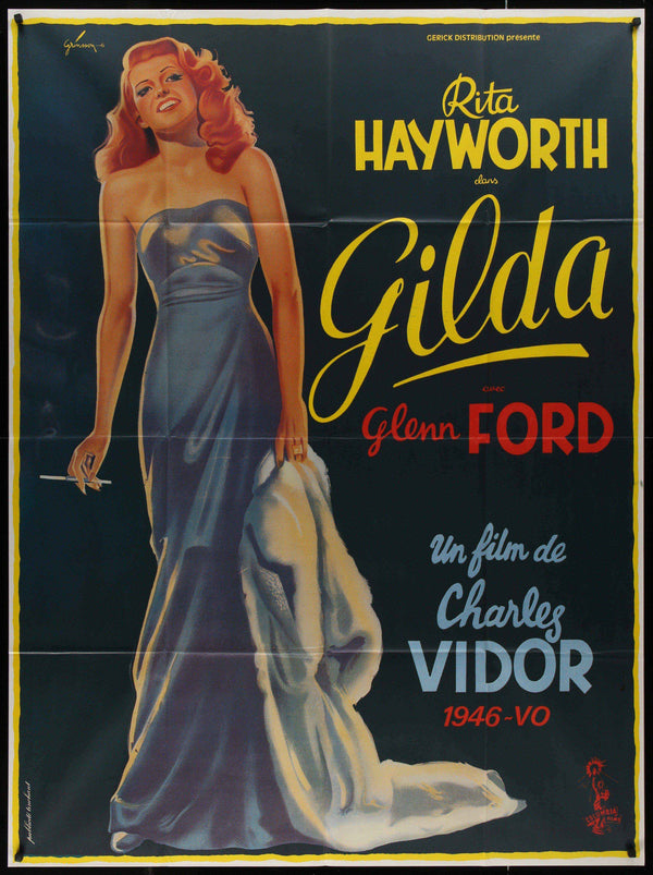 Gilda Movie Poster 1972 RI French 1 panel (47x63)