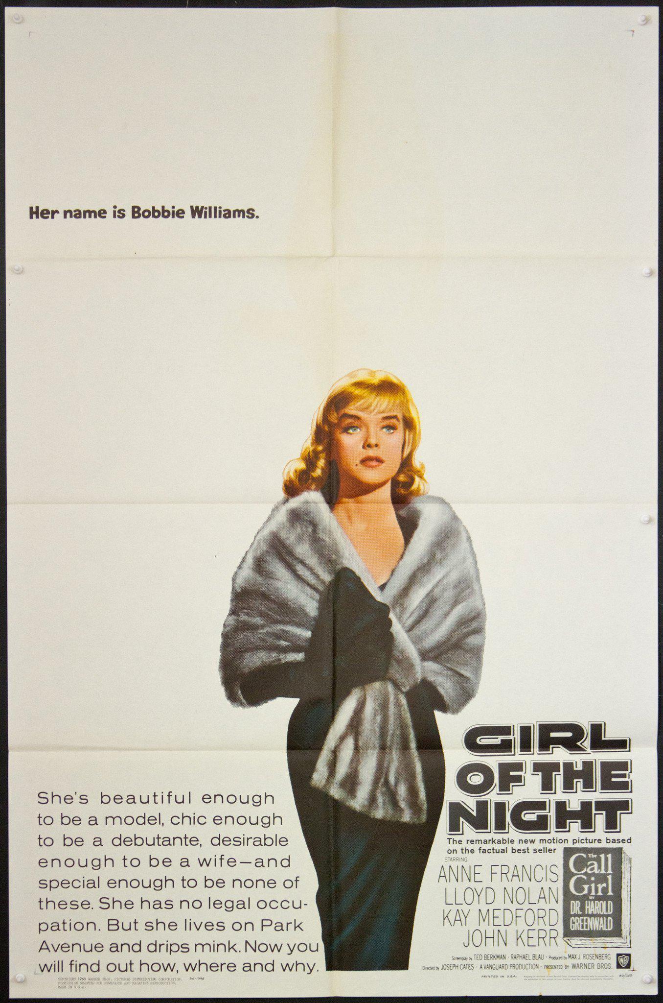 Girl of the Night Movie Poster 1960 1 Sheet (27x41)