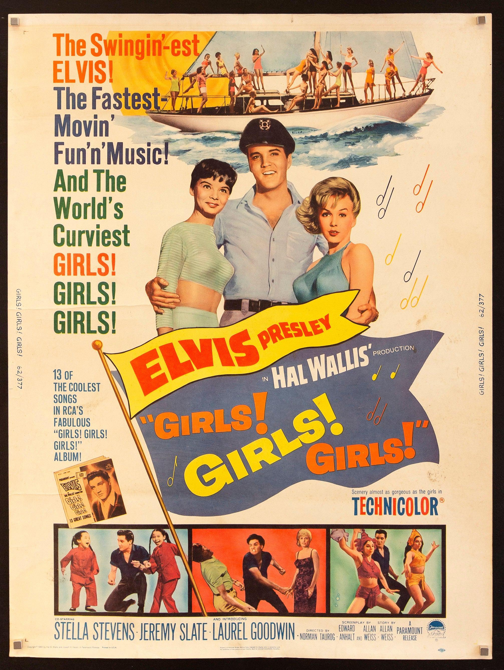 Girls! Girls! Girls! Movie Poster 1962 30x40