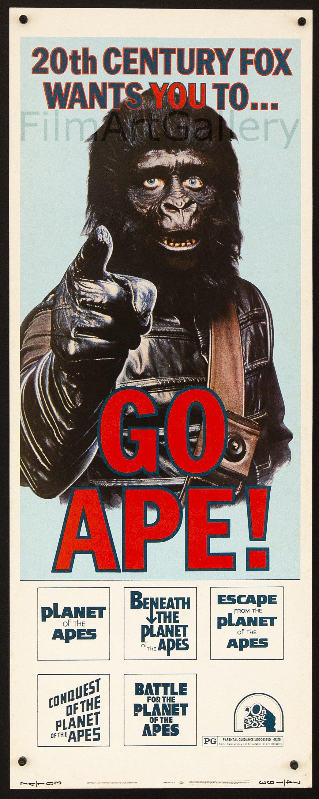 Go Ape! Movie Poster 1974 Insert (14x36)