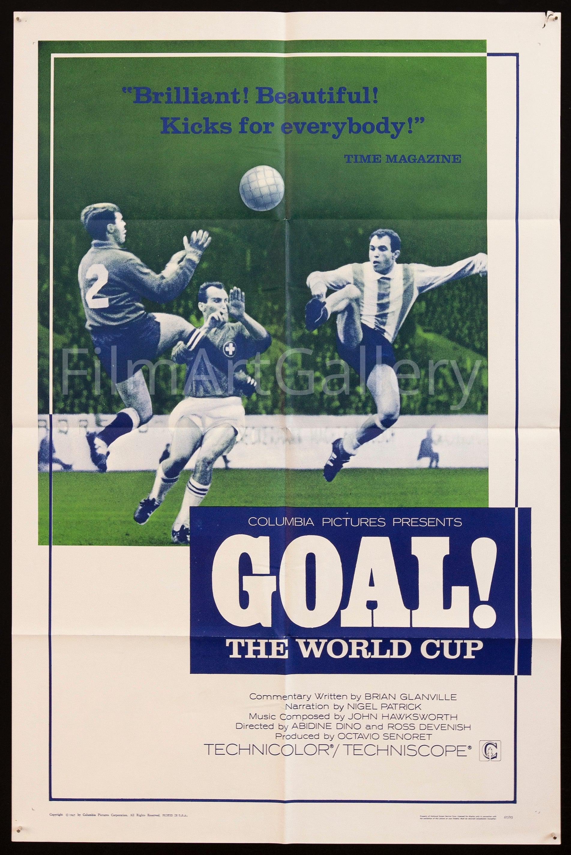 Goal! The World Cup Movie Poster 1967 1 Sheet (27x41)