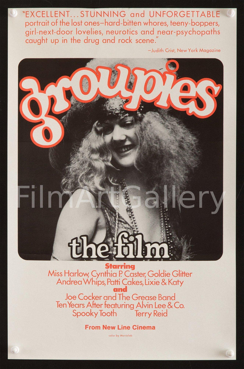 Groupies Movie Poster 1970's 11x17