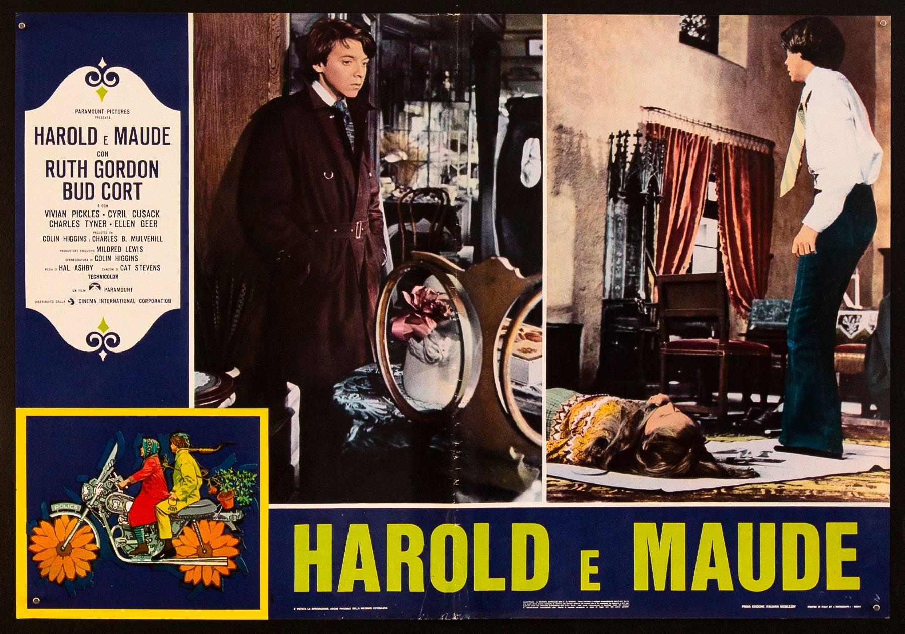 Harold and Maude Movie Poster 1974 Italian Photobusta (18x26)