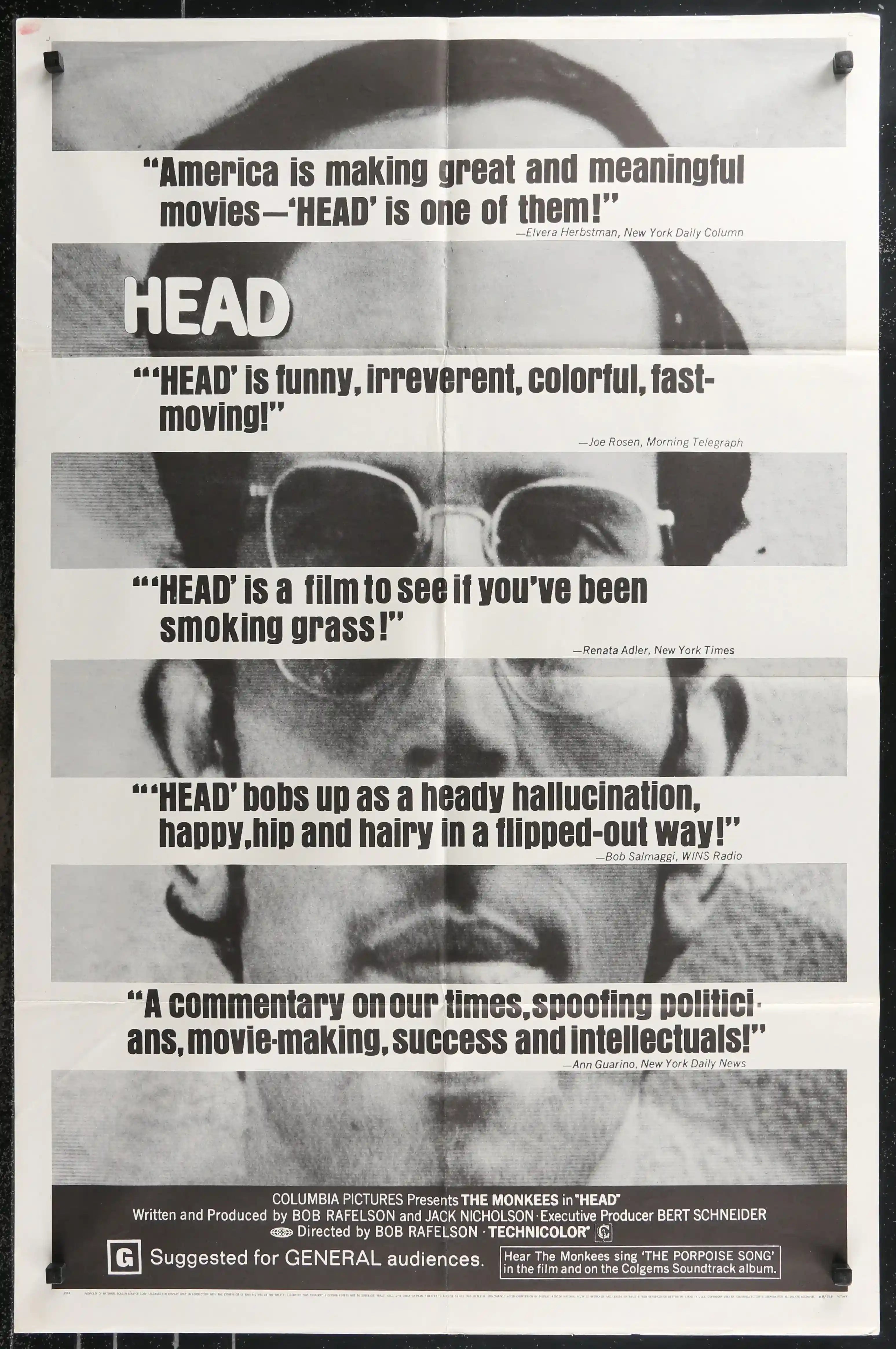 Head Movie Poster 1968 1 Sheet (27x41)