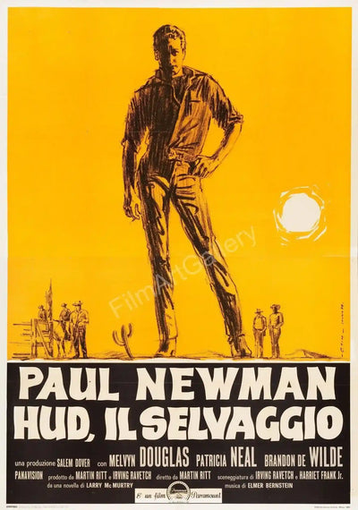 Hud Movie Poster 1963 Italian 4 foglio (55x78)