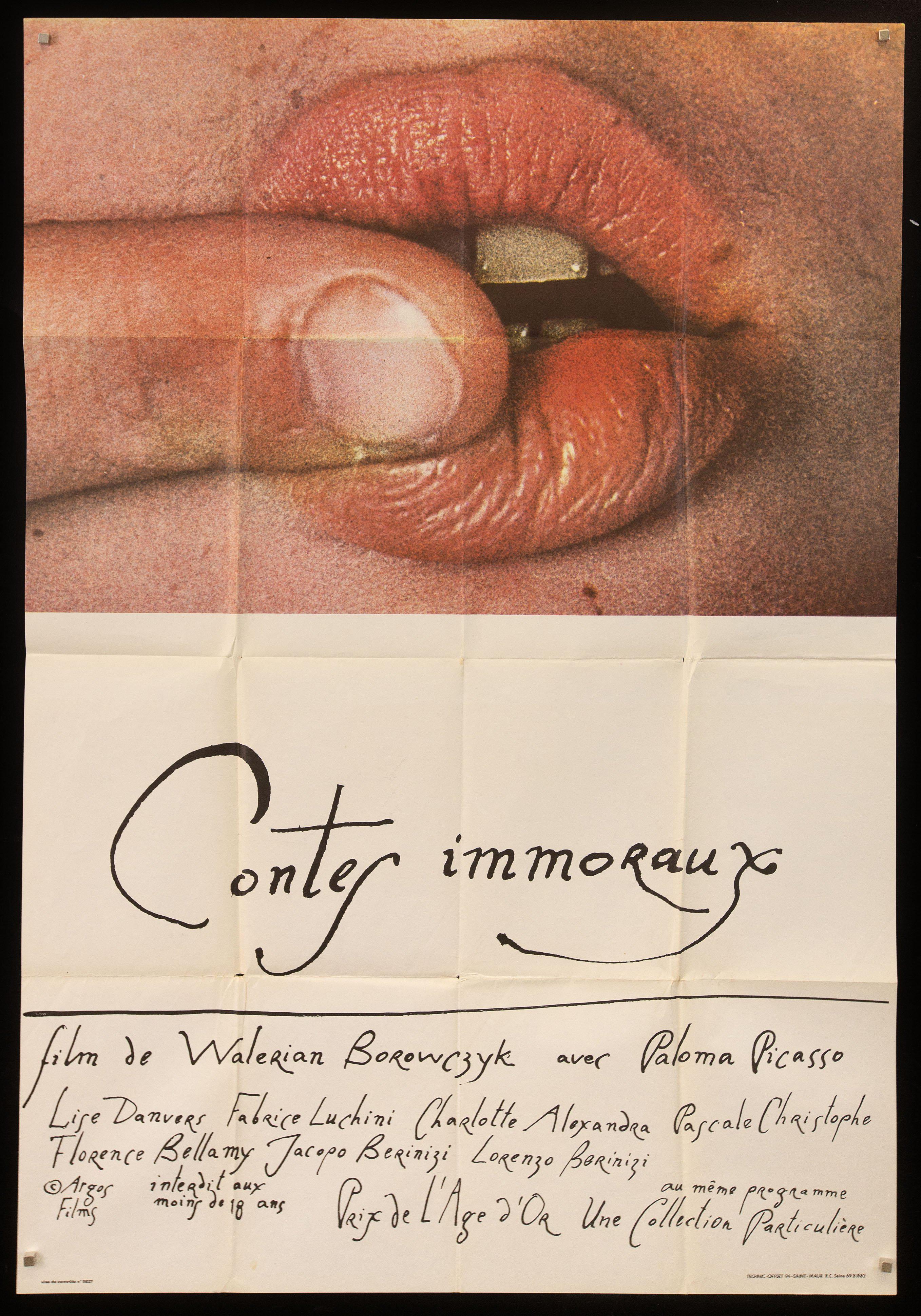 Immoral Tales (Contes Immoraux) Movie Poster 1974 French 1 panel