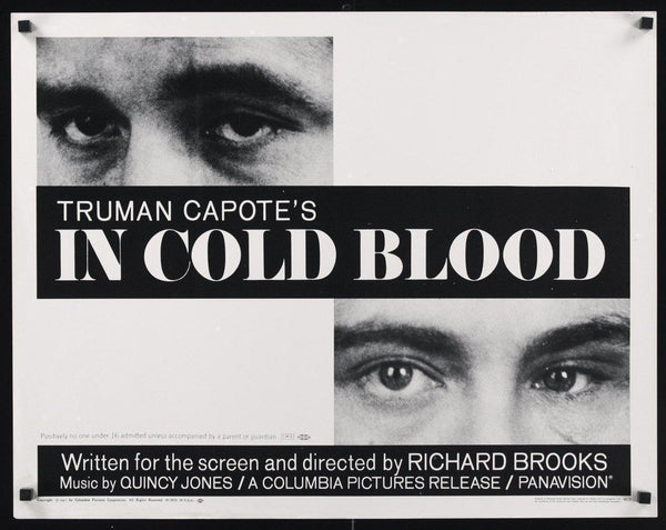 In Cold Blood Movie Poster 1967 Half sheet (22x28)
