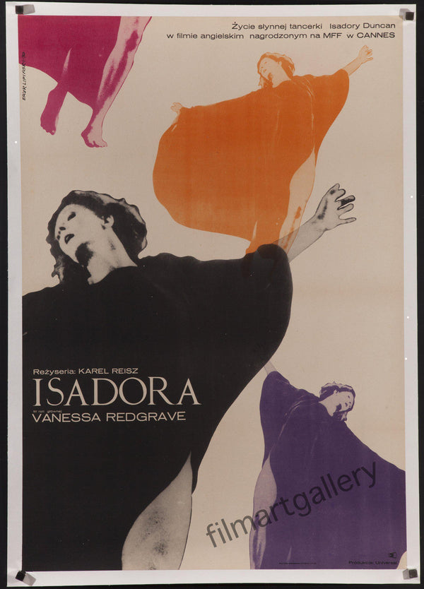 Isadora Movie Poster 1970 Polish A1 (23x33)