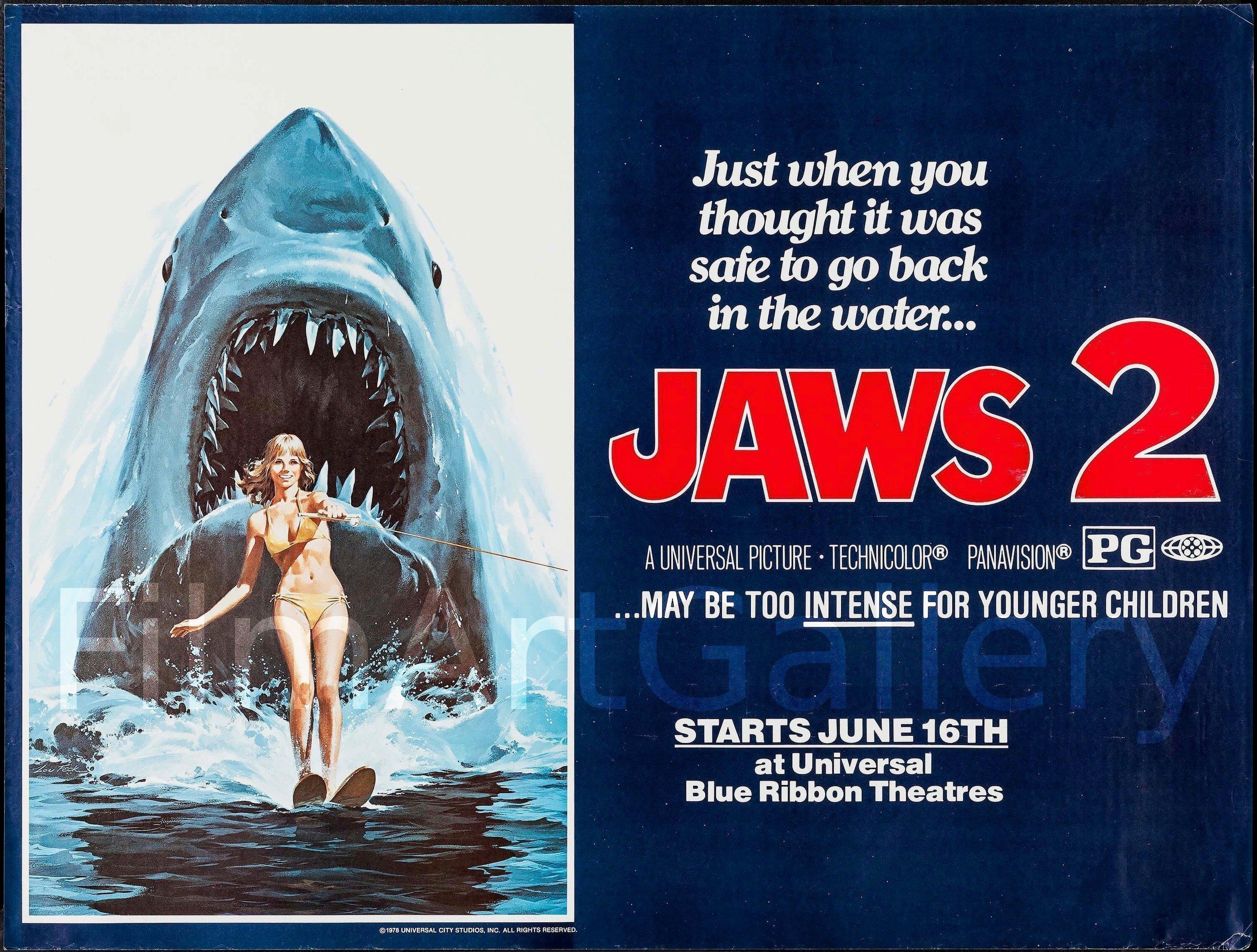 jaws 2 quad poster