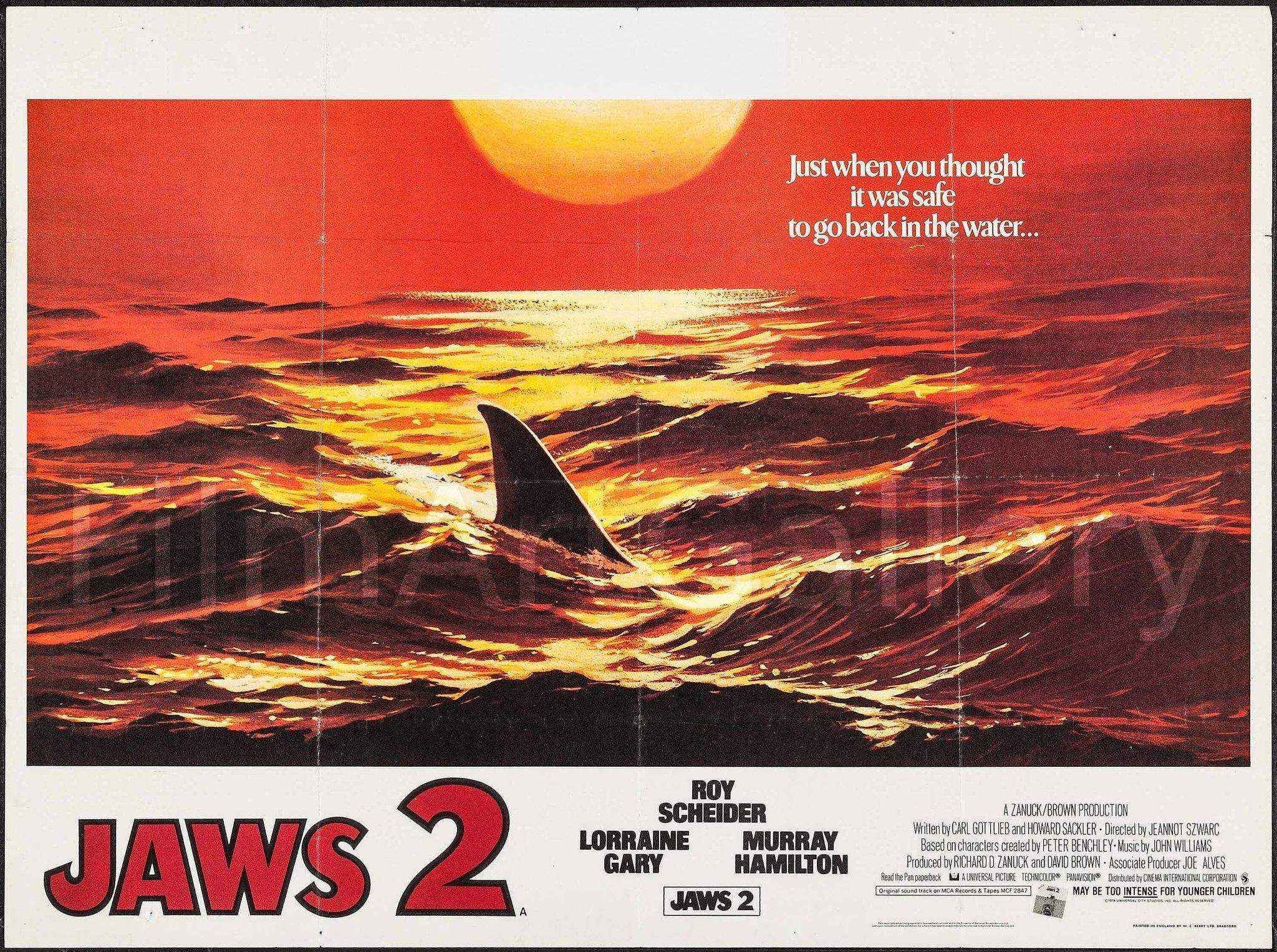 Jaws 2 Movie Poster 1978 British Quad (30x40)