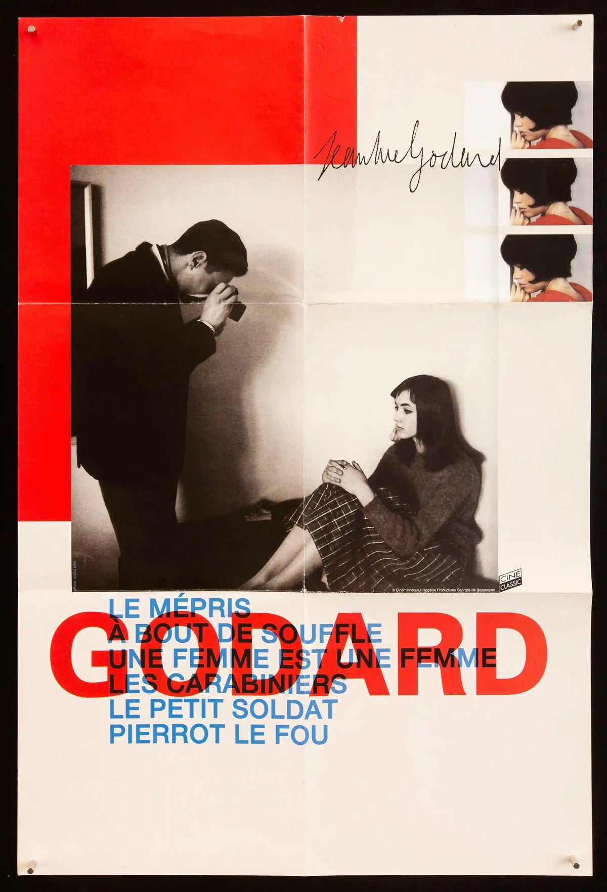 Jean-Luc Godard Festival Movie Poster 1990s French mini (16x23)