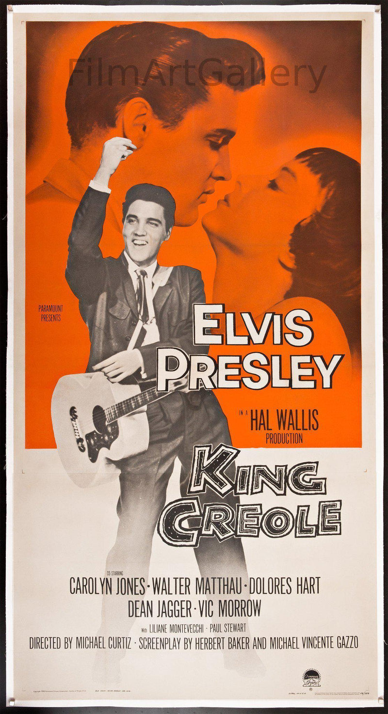 King Creole Movie Poster 1958 3 Sheet (41x81)