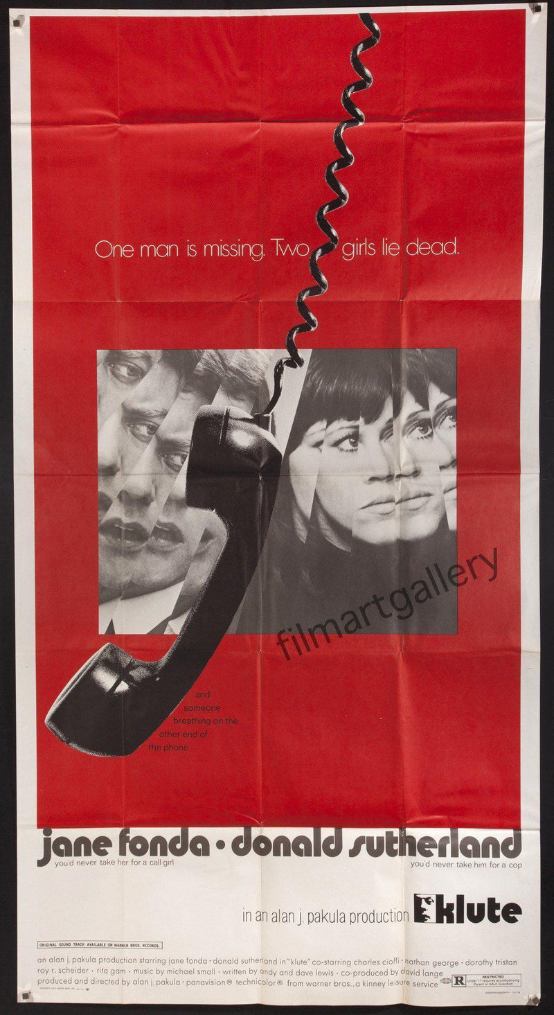 Klute Movie Poster 1971 3 Sheet (41x81)
