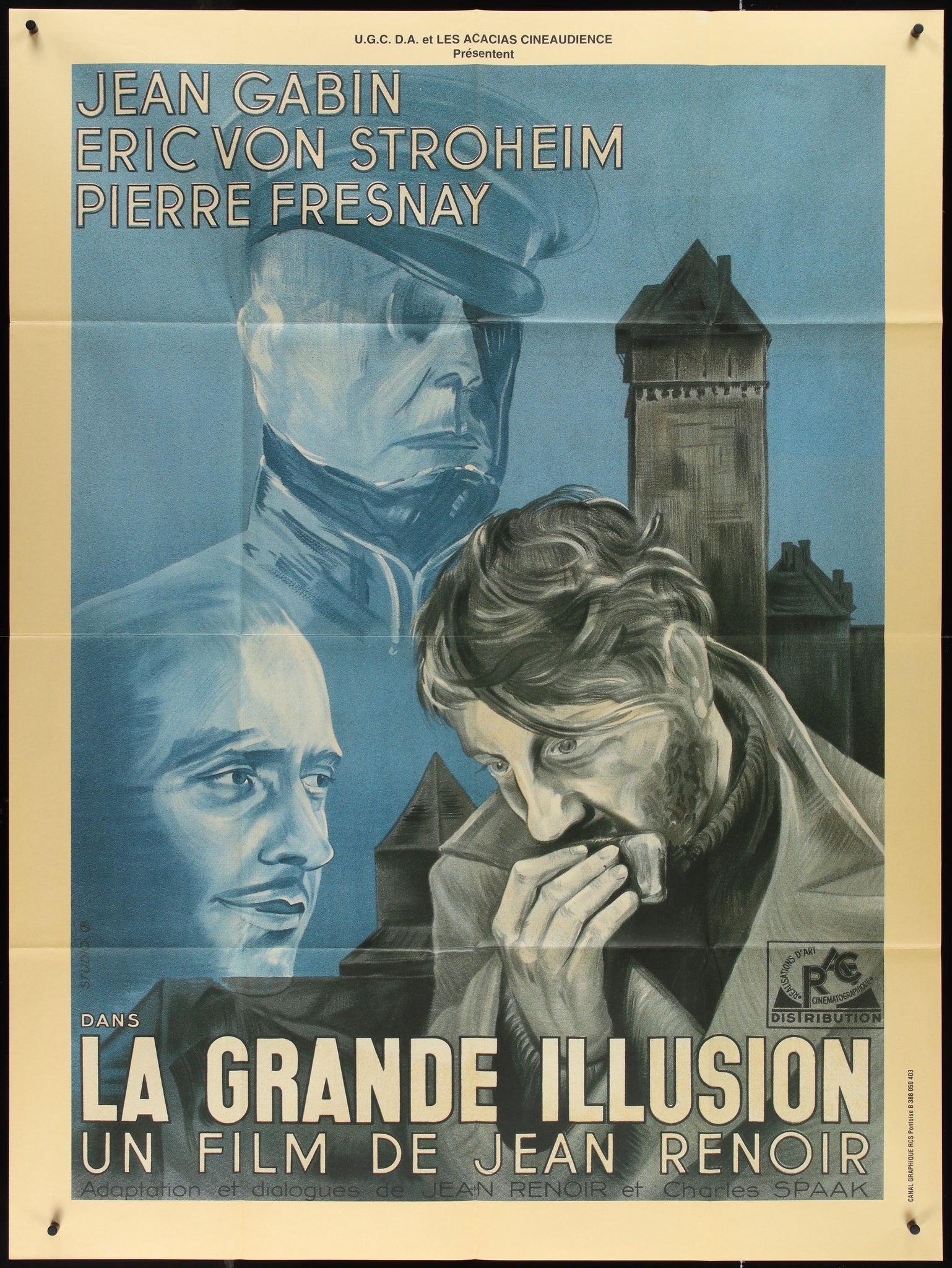 La Grande Illusion Movie Poster 1980's RI French 1 Panel (47x63) - Film Art Gallery