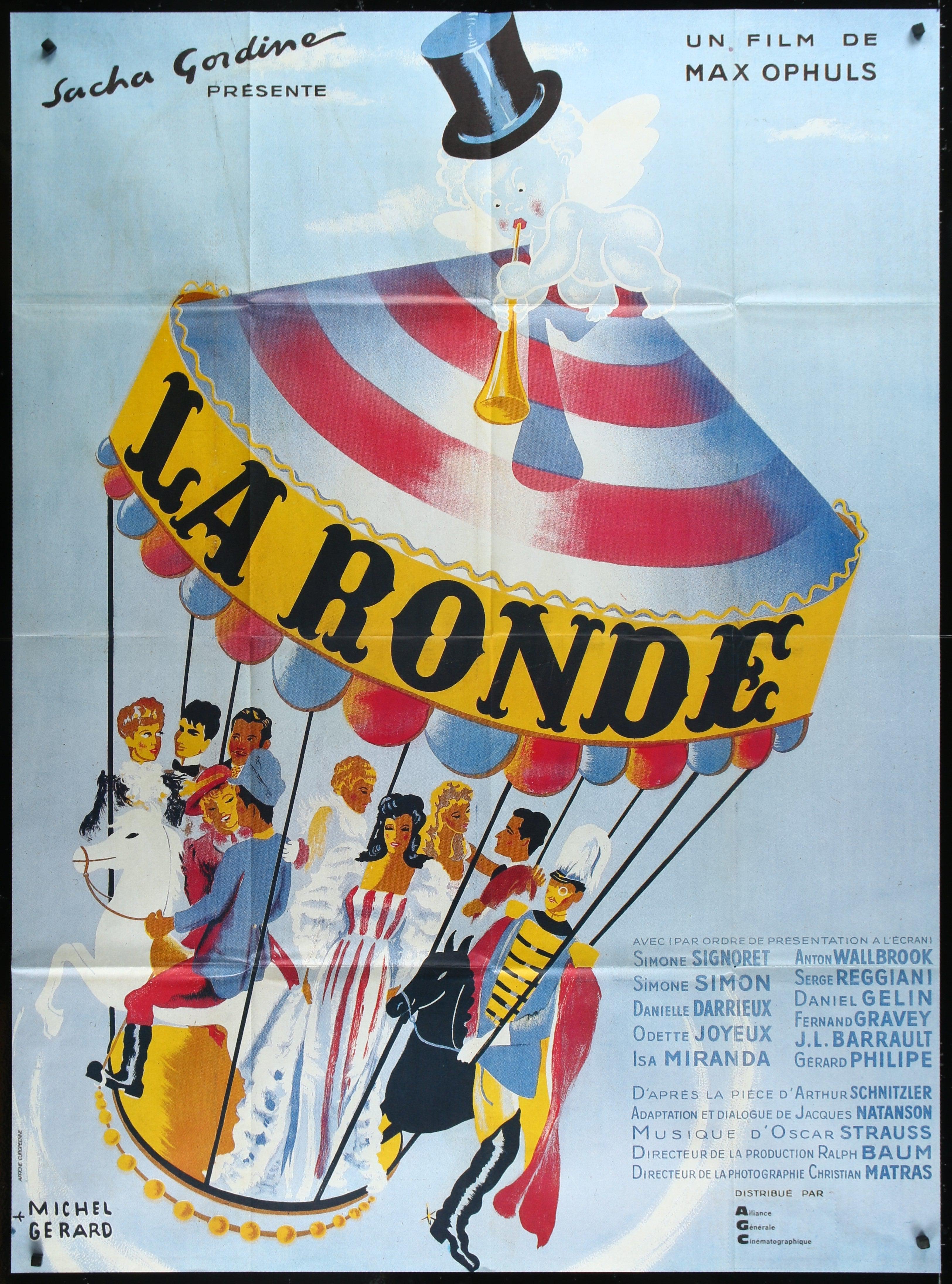 La Ronde Movie Poster 1970's RI French 1 panel (47x63)