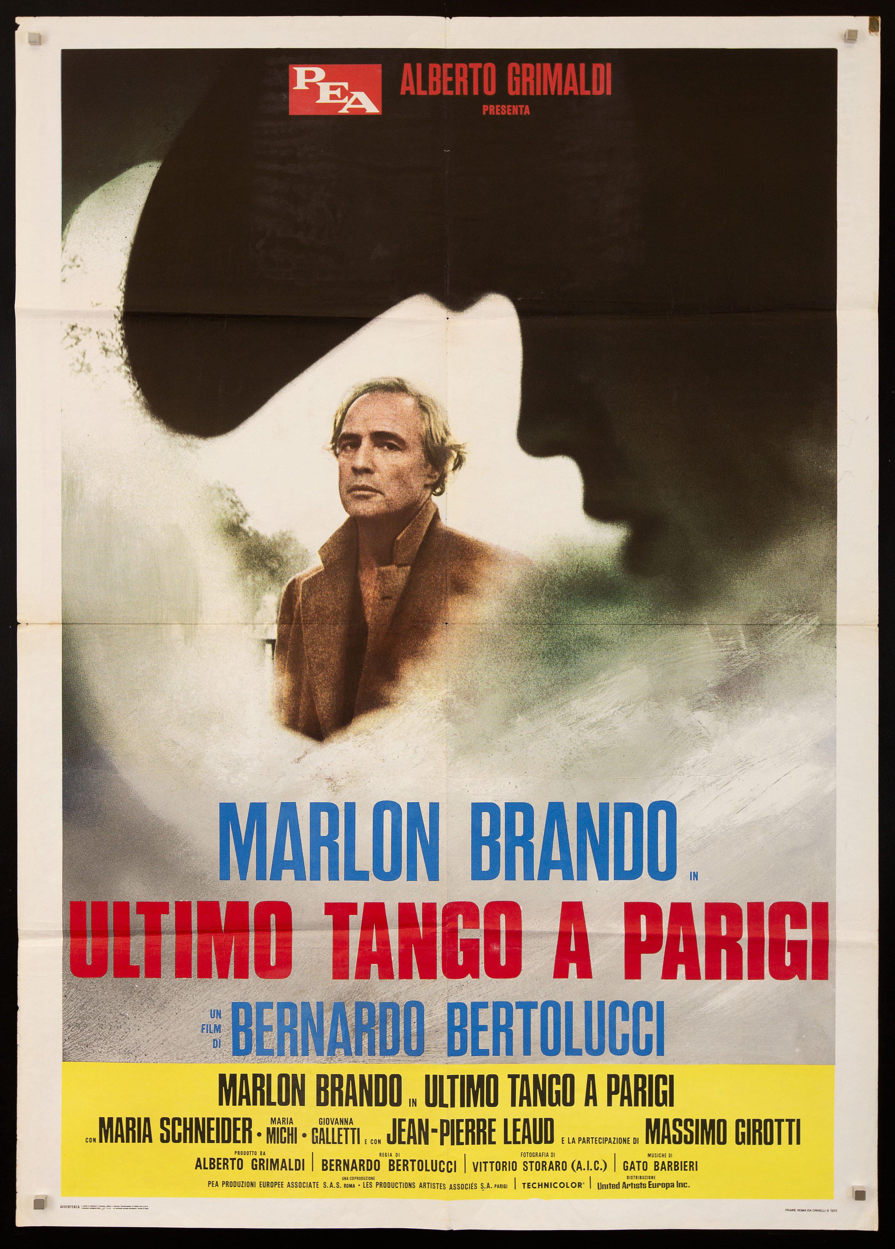 Last Tango In Paris Movie Poster 1970's RI Italian 2 foglio