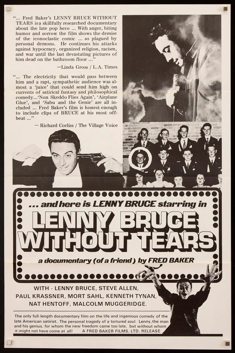 Lenny Bruce Without Tears Movie Poster 1975 1 Sheet (27x41)