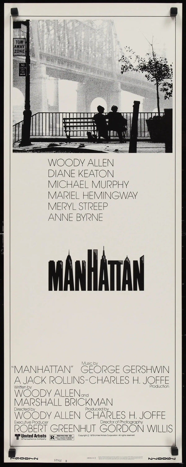 Manhattan Movie Poster 1979 Insert (14x36)