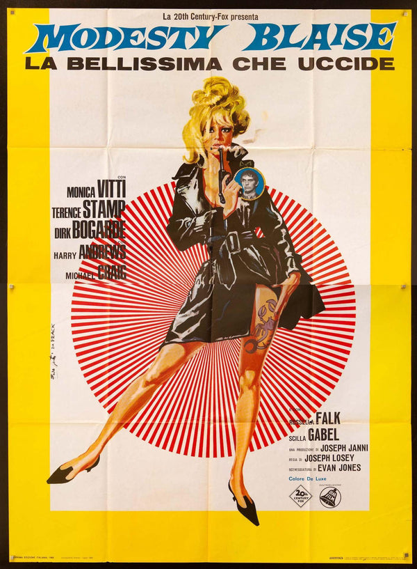 Modesty Blaise Movie Poster 1966 Italian 4 foglio (55x78)