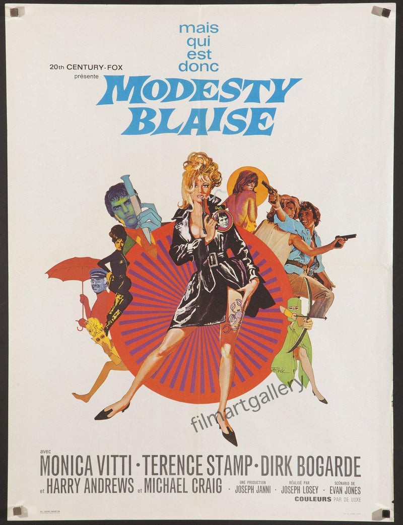 Modesty Blaise Movie Poster 1966 French small (23x32)