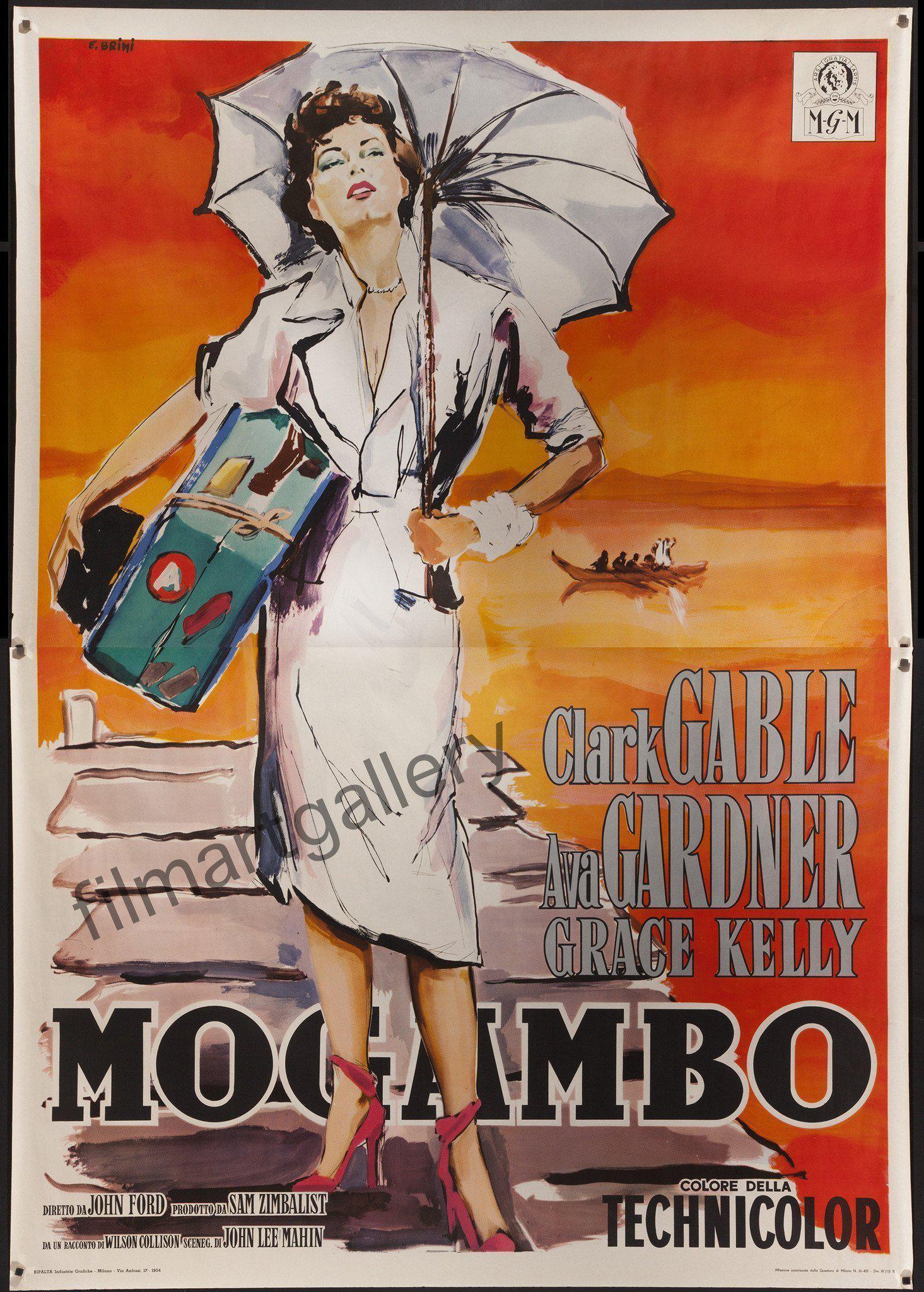 Mogambo Movie Poster 1954 Italian 4 foglio (55x78)