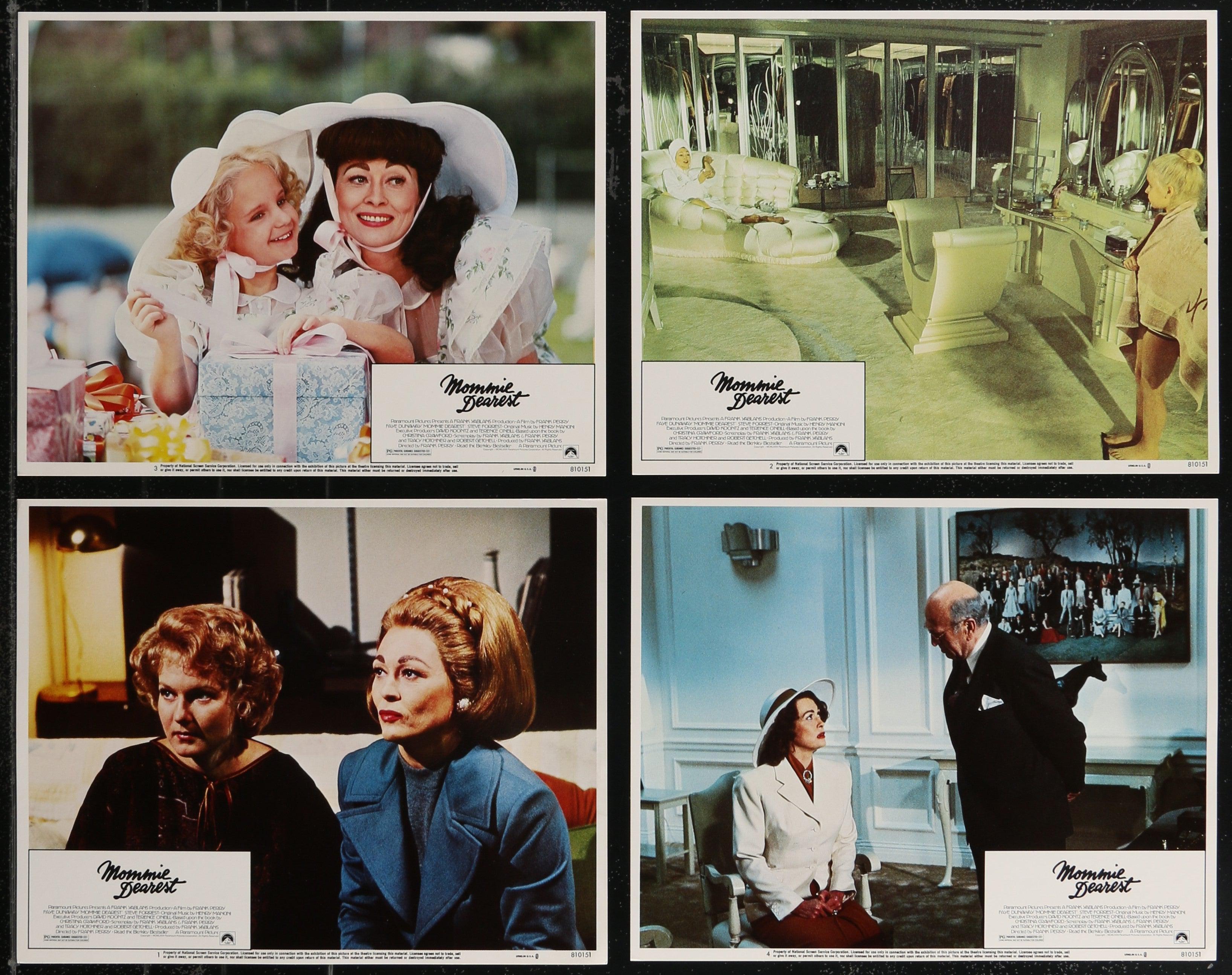 Mommie Dearest Movie Poster 1981 Lobby Card Set (8-11x14)