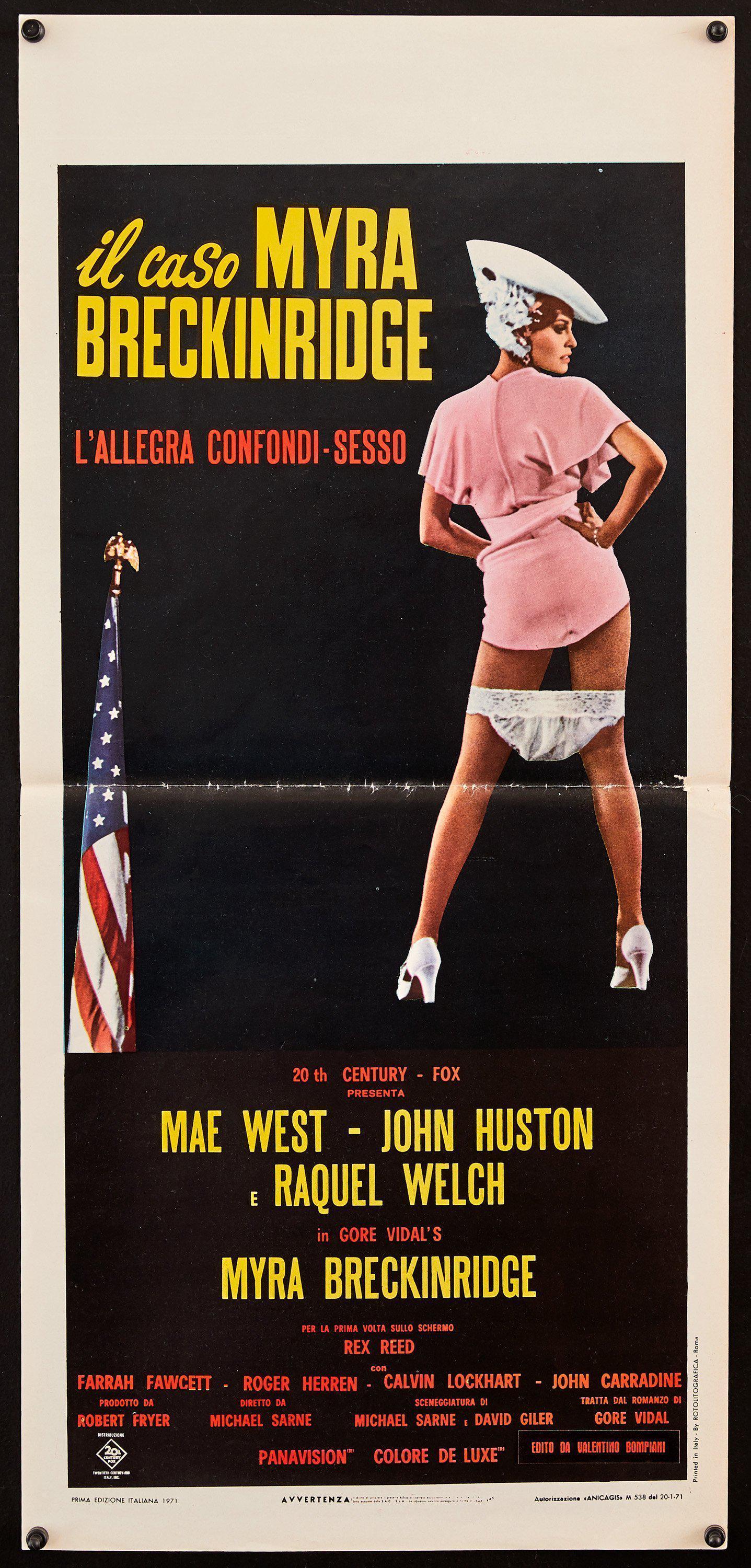Myra Breckinridge Movie Poster 1971 Italian Locandina (13x28)