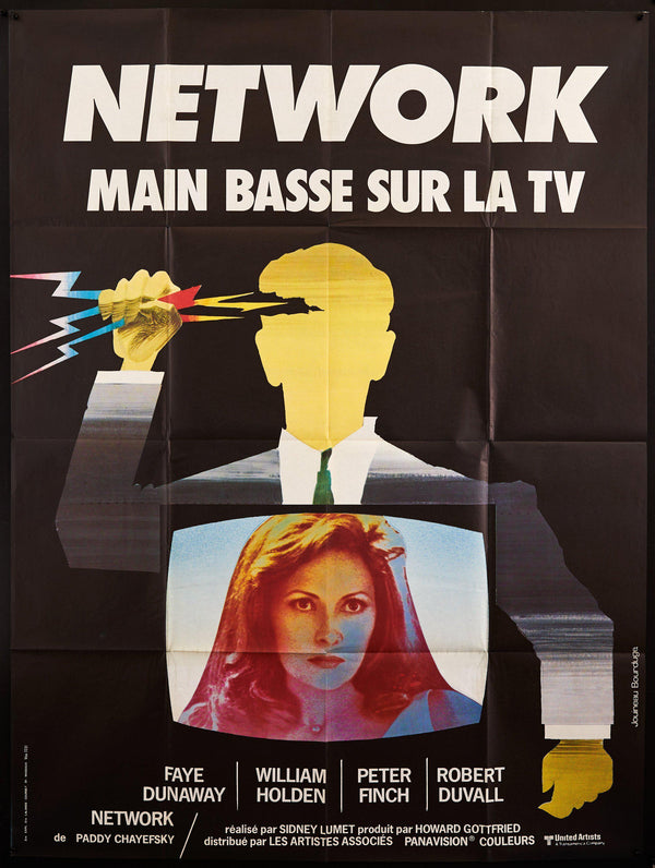 Network Movie Poster 1977 French 1 panel (47x63)