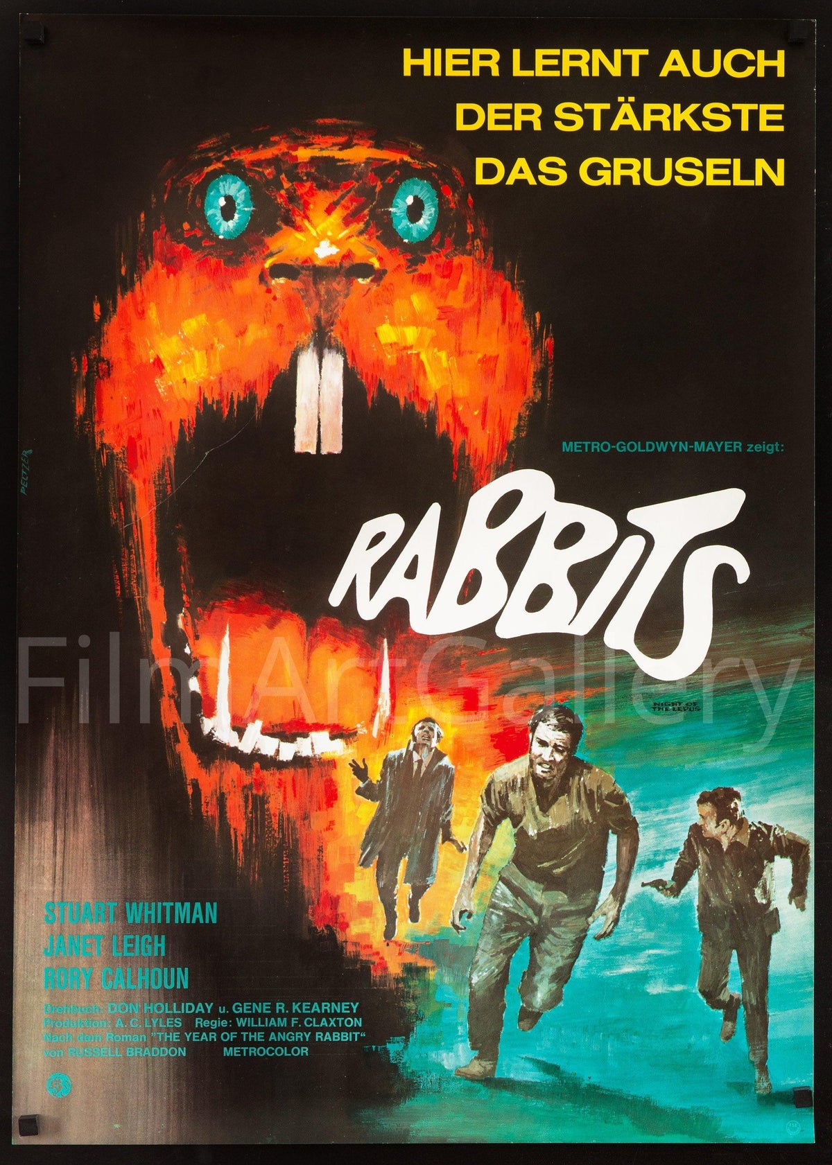 Night of the Lepus (Rabbits) Movie Poster 1973 German A1 (23x33)