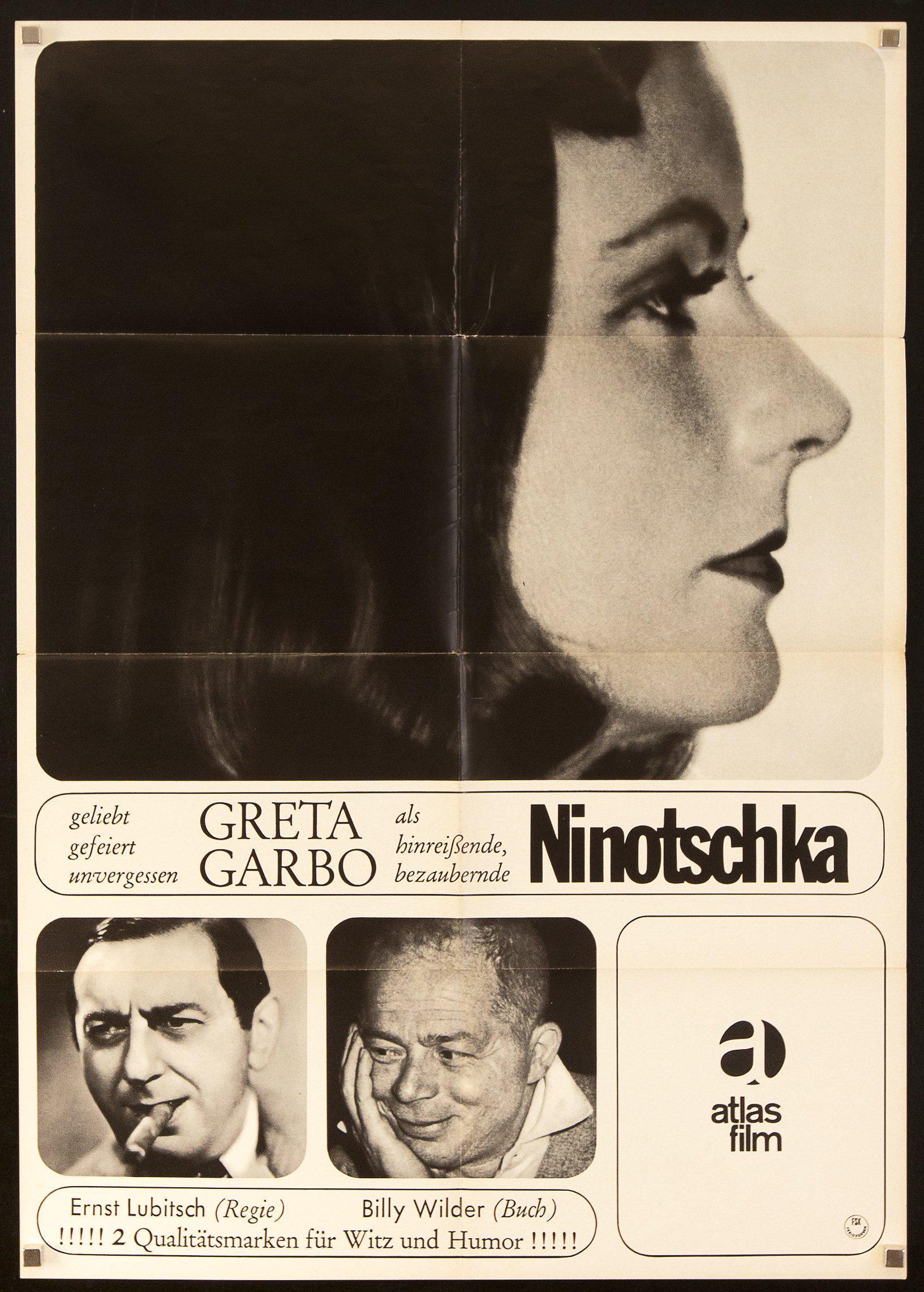 Ninotchka Movie Poster 1960s RI German A1 (23x33)
