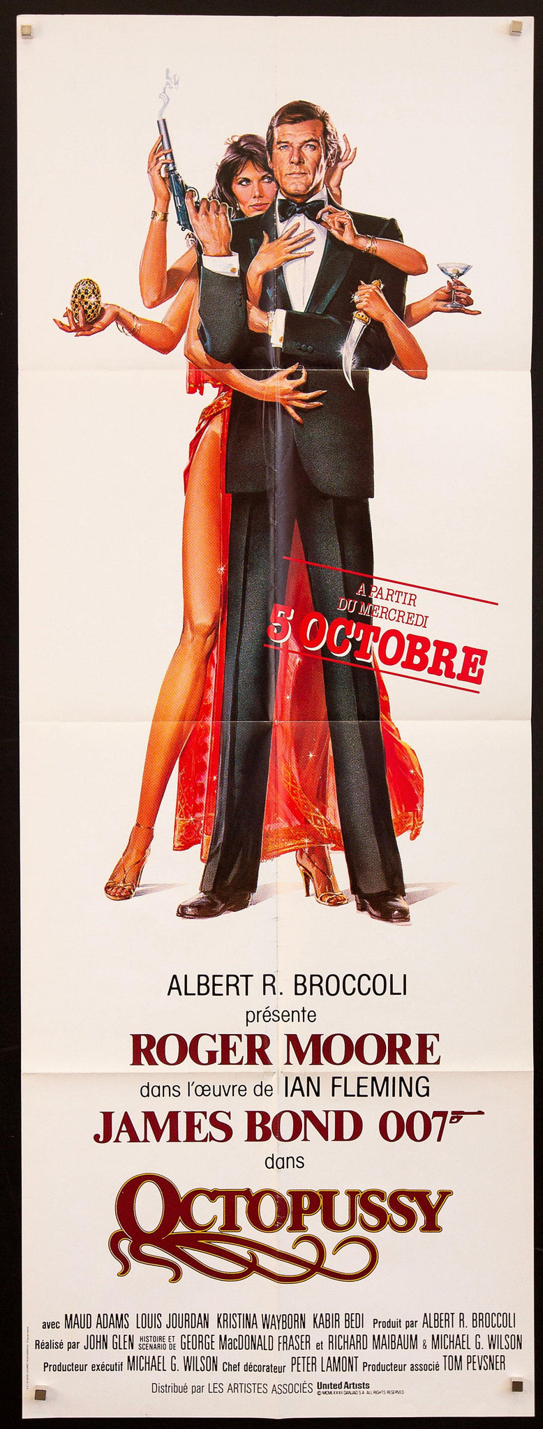 Octopussy Movie Poster 1983 Door Panel (20x60)