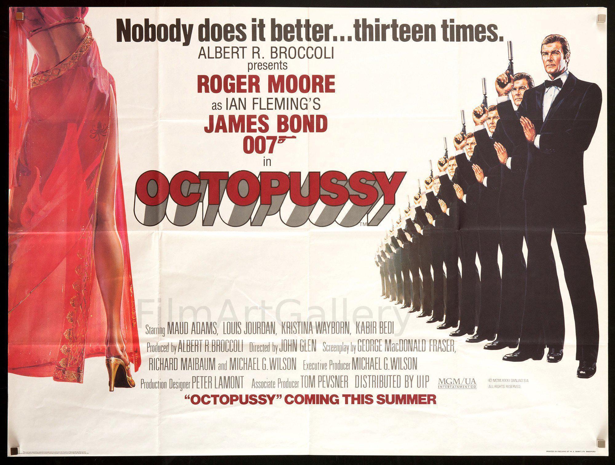 Octopussy Movie Poster 1983 British Quad (30x40)