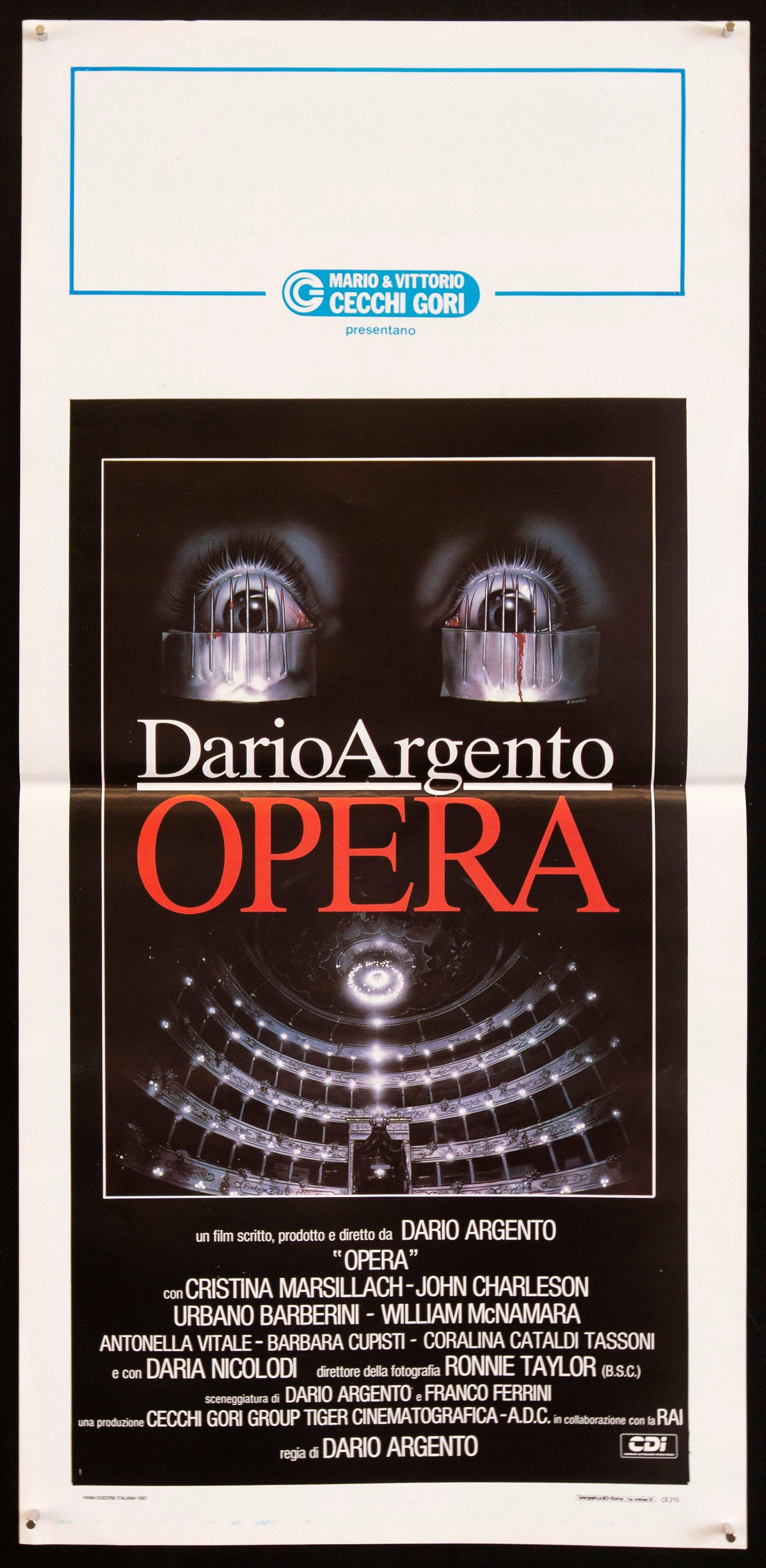 Opera Movie Poster 1987 Italian Locandina (13x28)