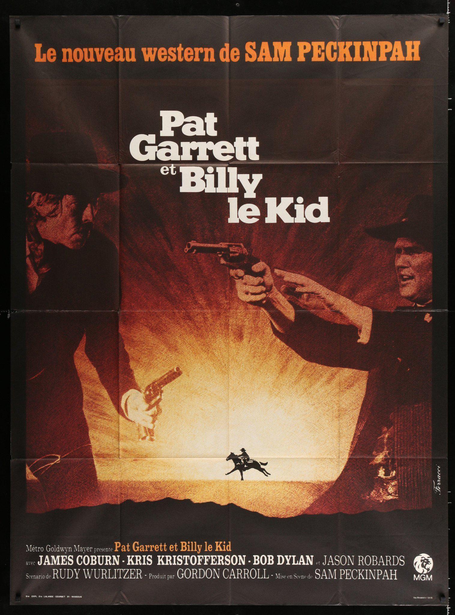 Pat Garrett and Billy the Kid Movie Poster 1973 French 1 panel