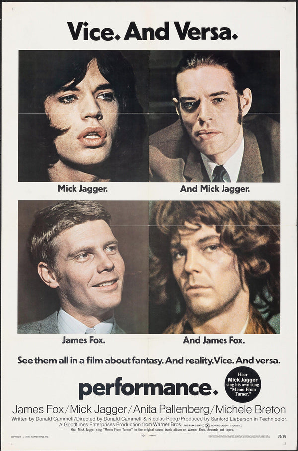 Performance Movie Poster 1970 1 Sheet (27x41)