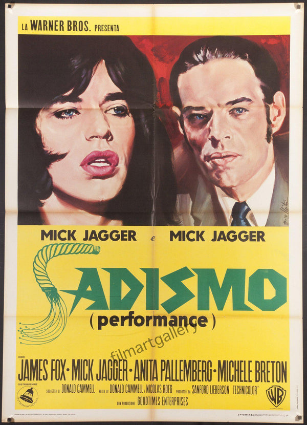 Performance Movie Poster 1971 Italian 2 foglio (39x55)