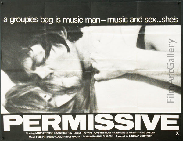 Permissive Movie Poster 1970 British Quad (30x40)
