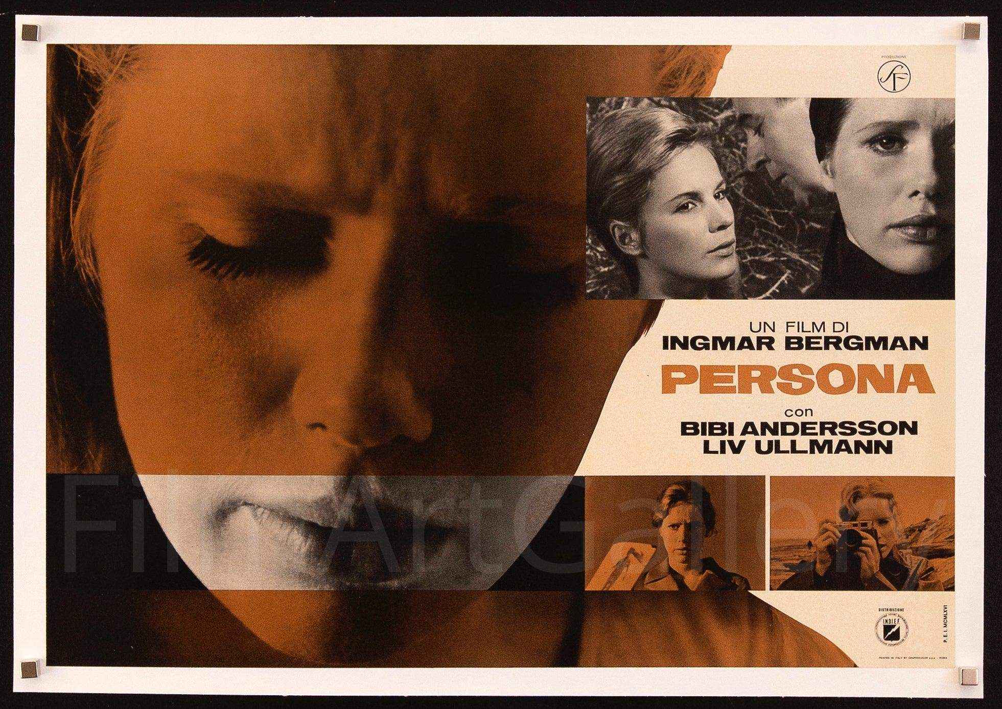 Persona Movie Poster 1966 Italian Photobusta (18x26)