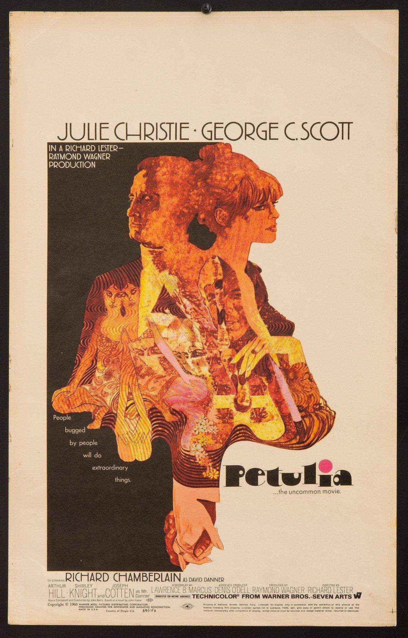 Petulia Movie Poster 1968 Window Card (14x22)