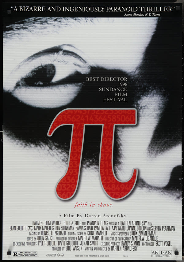 Pi Movie Poster 1998 1 Sheet (27x41)