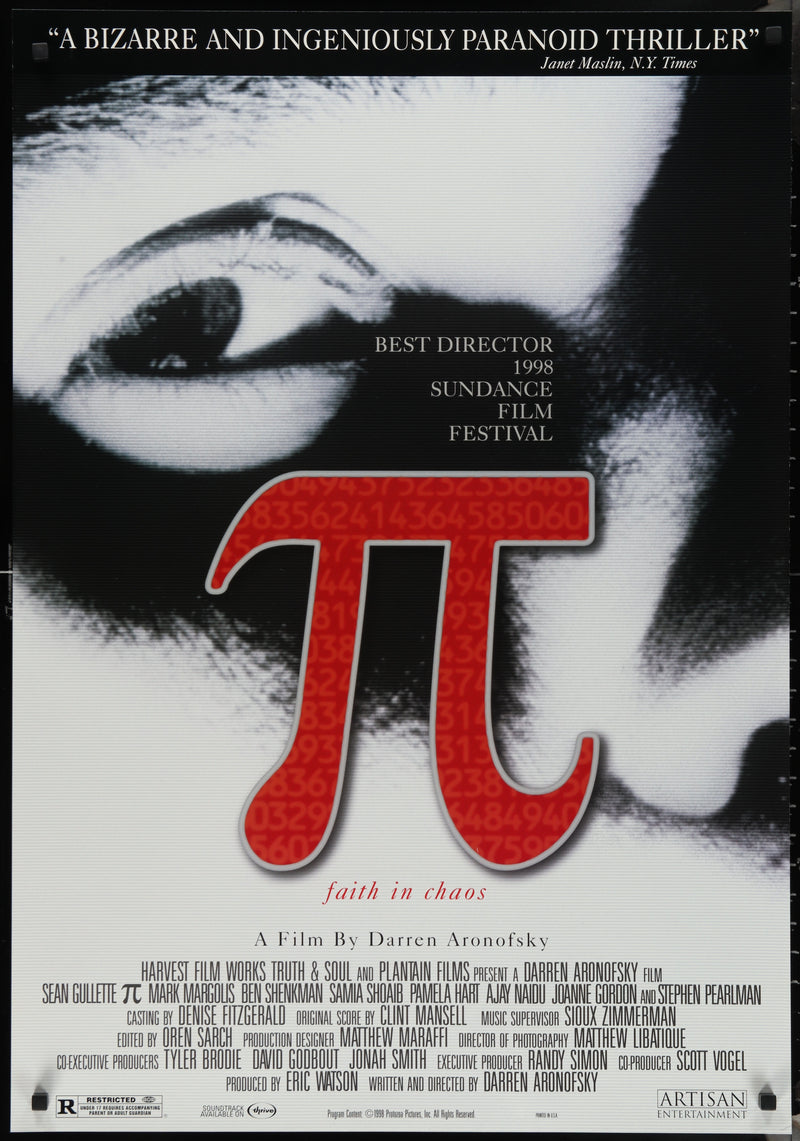 Pi Movie Poster 1998 1 Sheet (27x41)