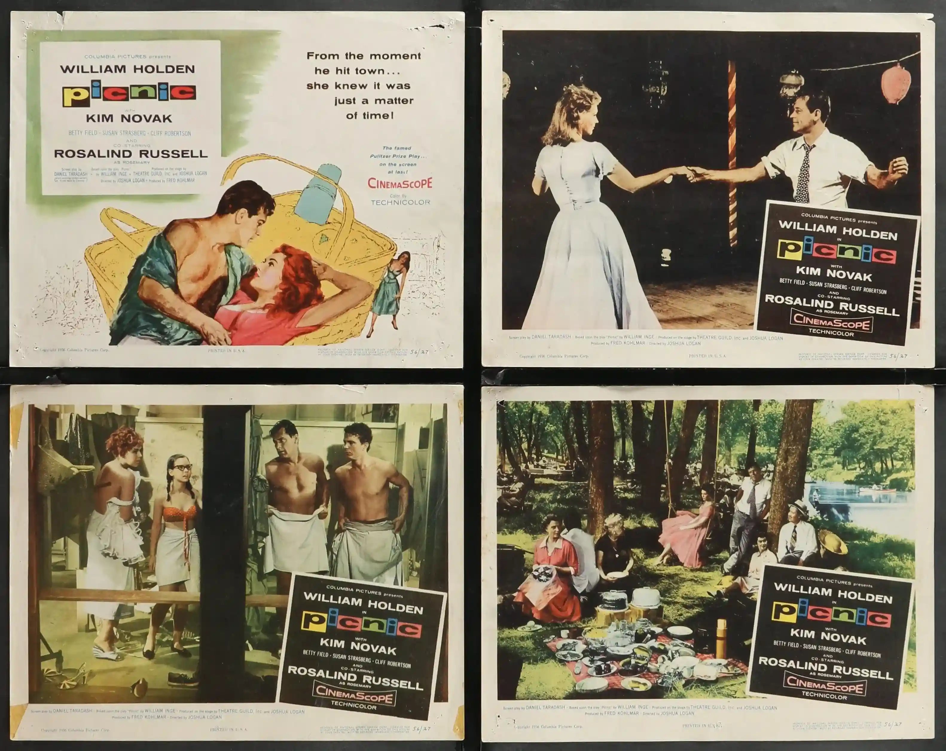Picnic Movie Poster 1956 Lobby Card Set (8-11x14)