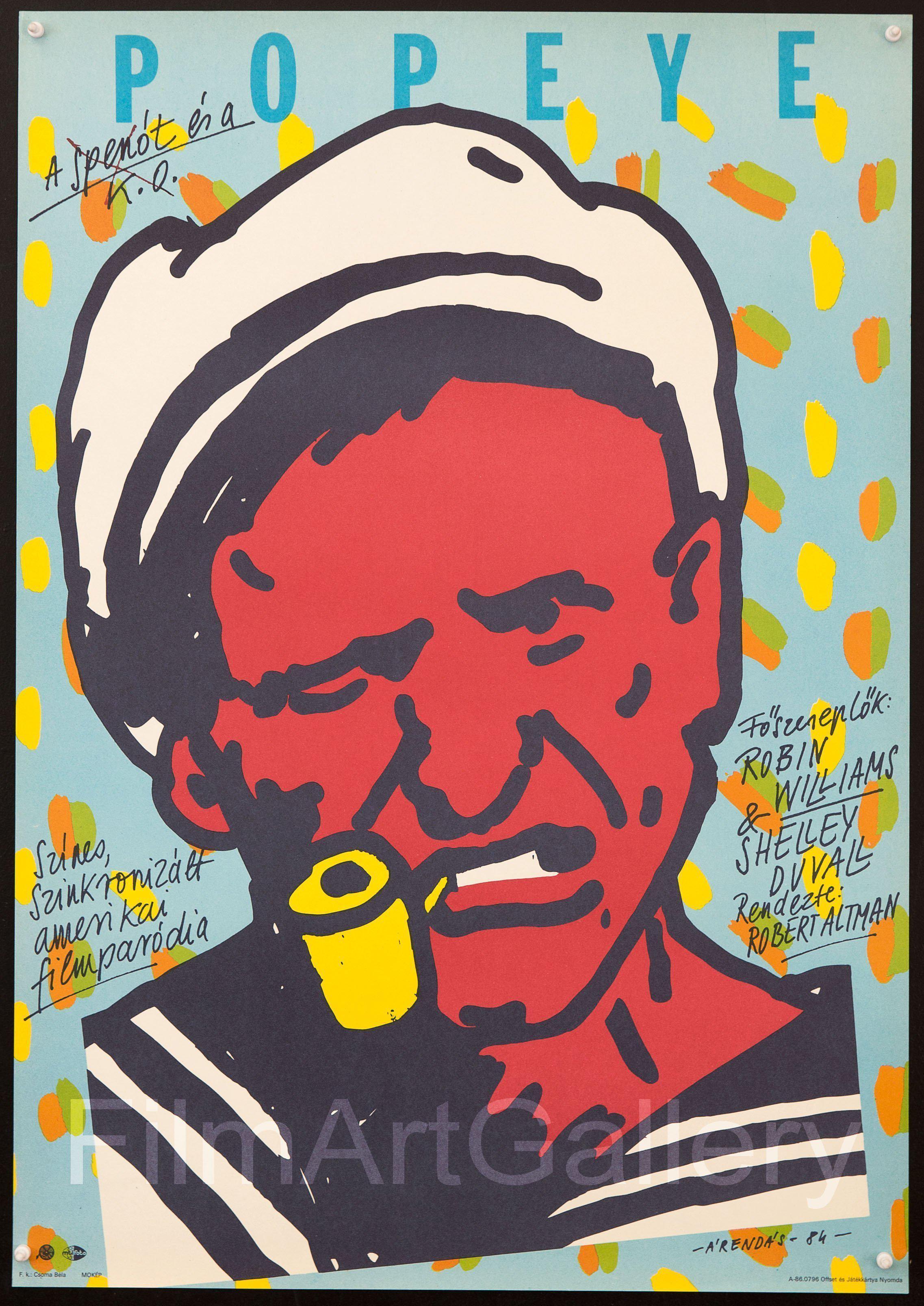 Popeye Movie Poster 1984 22x32