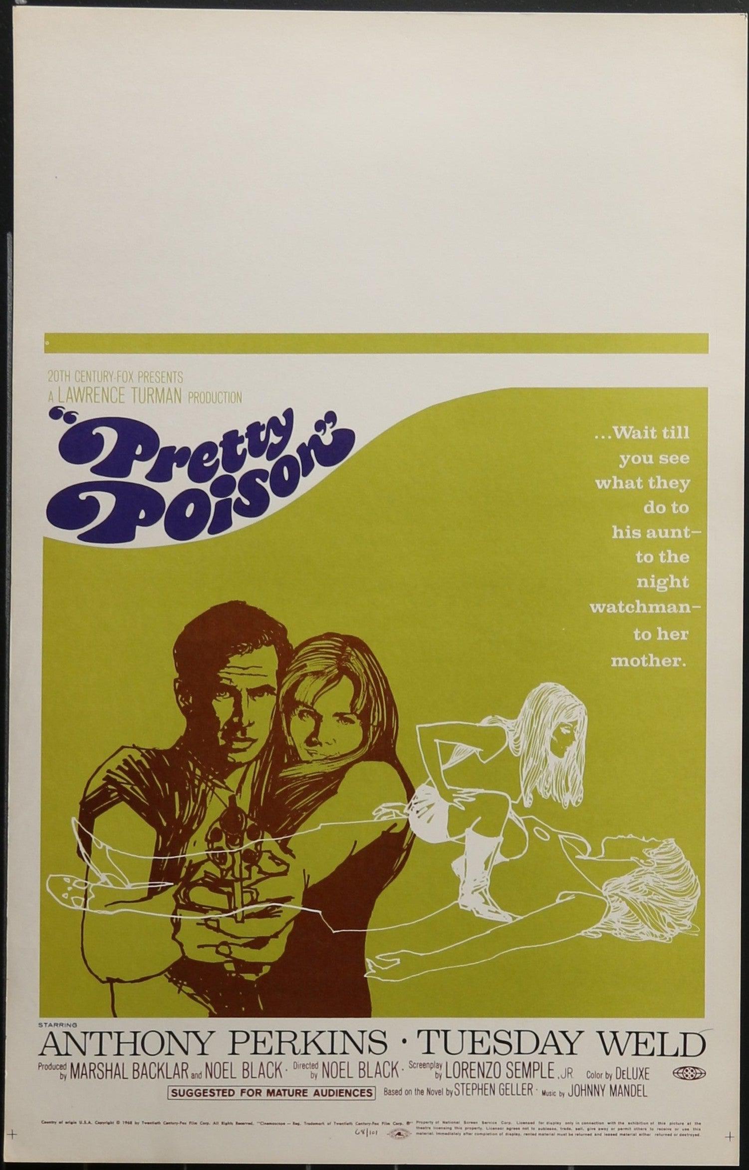 Pretty Poison Movie Poster 1968 Window Card (14x22)