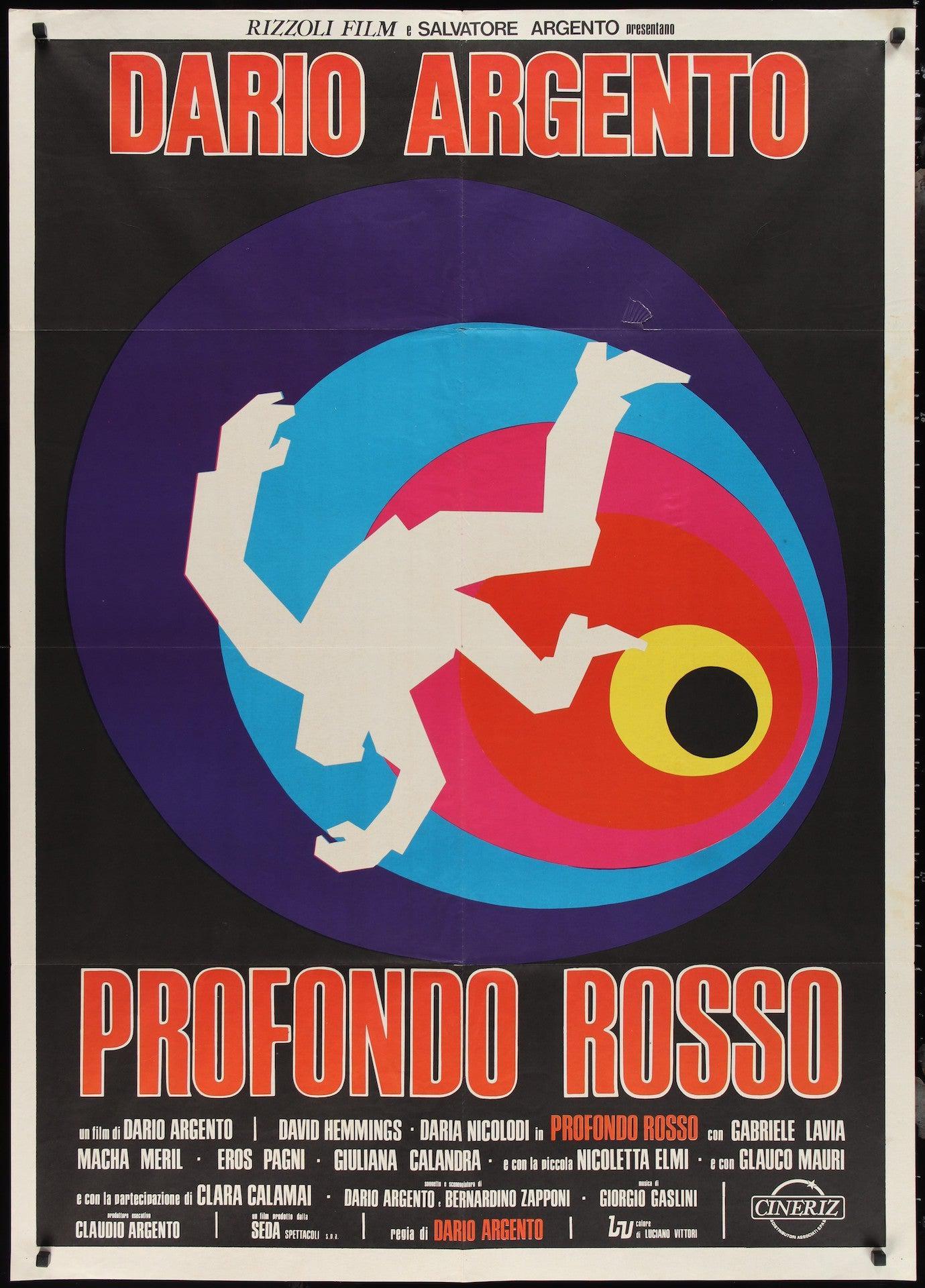 Profondo Rosso (Deep Red) Movie Poster 1970's RI Italian 2 Foglio